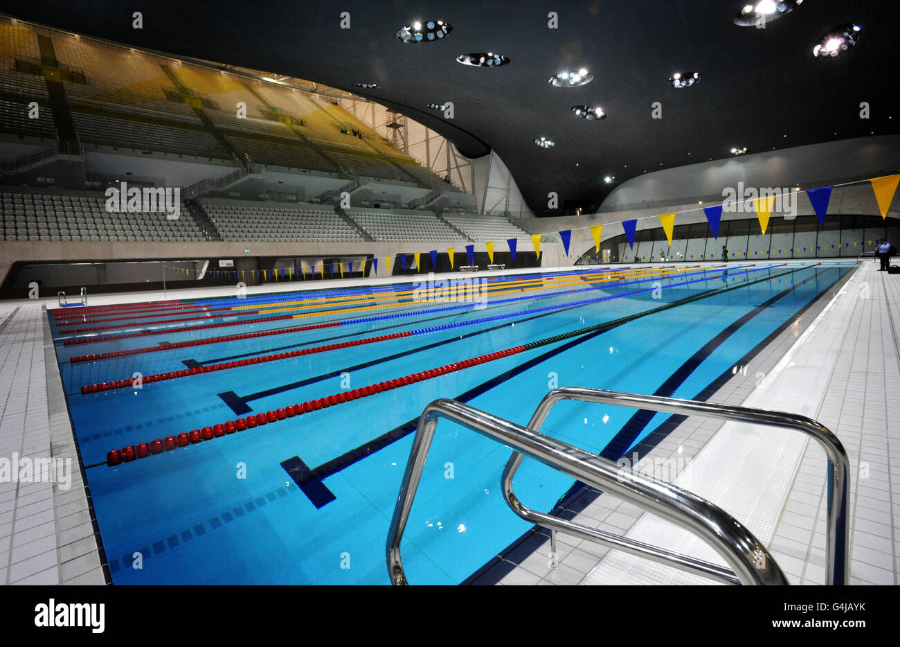 The Aquatic Centre at the 2012 Olympic Park, in Stratford Stock Photo ...