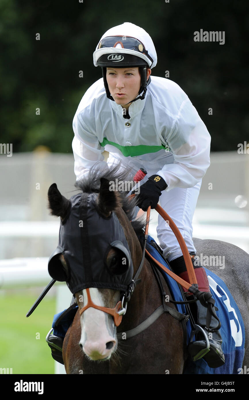 Jockey Amy Scott on Clone Devil before the Don Deadman Memorial ...