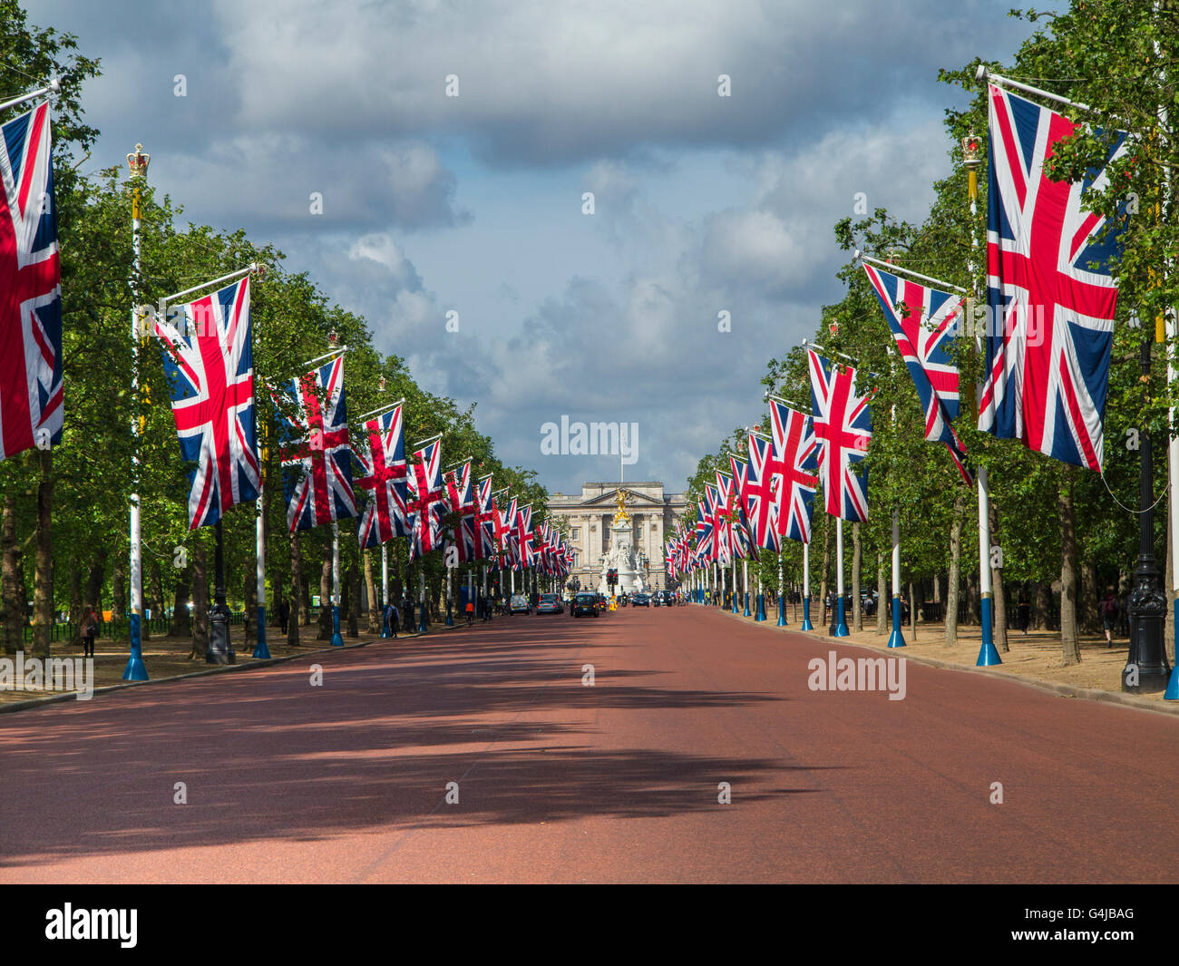 Union Flags On Mall