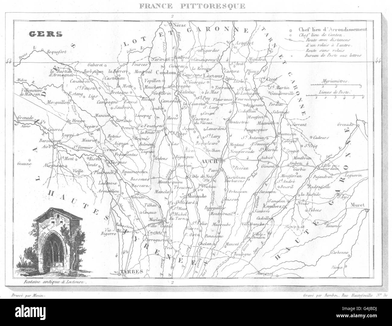 Map gers france Black and White Stock Photos & Images - Alamy