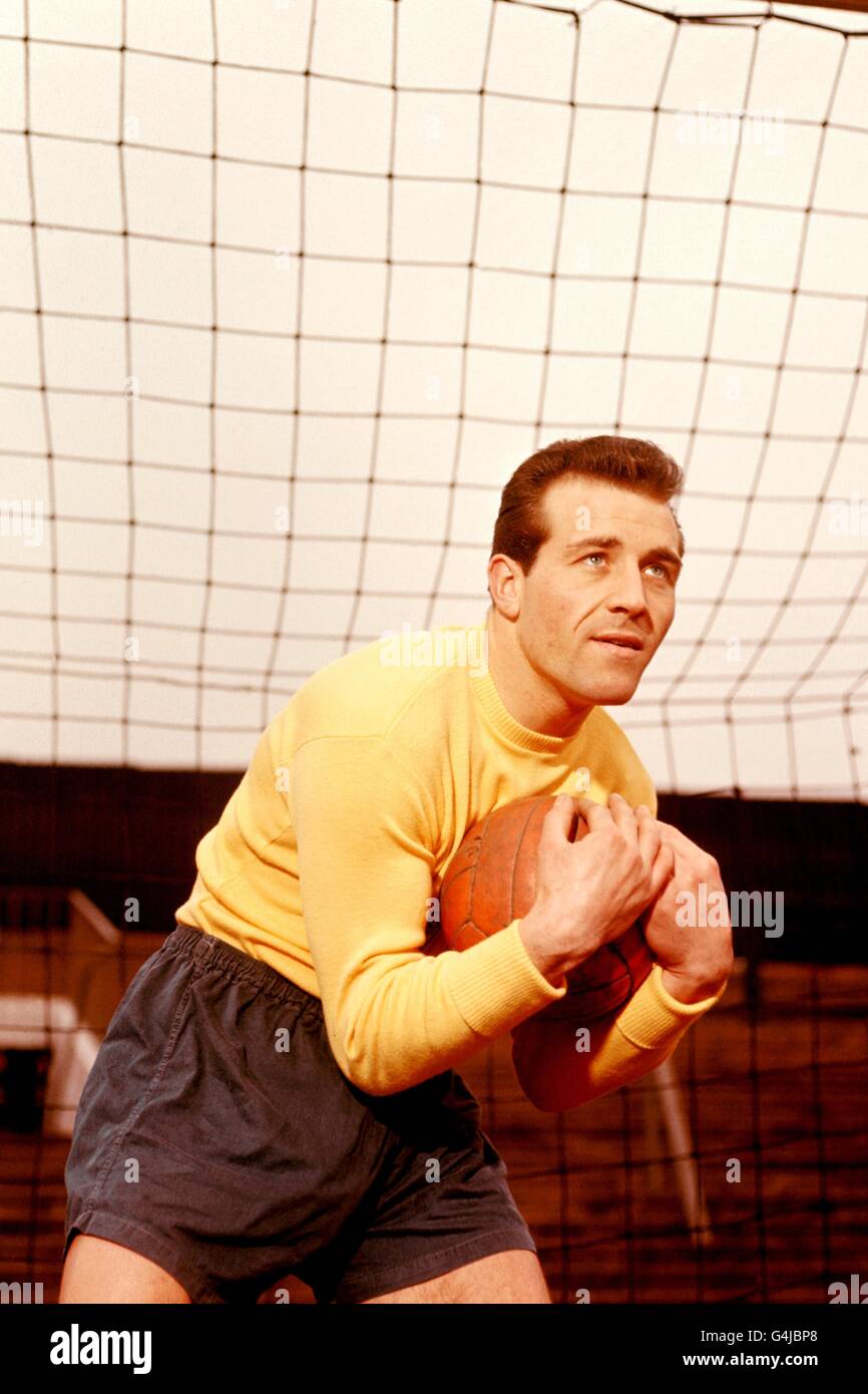 Soccer - England. Ron Springett, England goalkeeper Stock Photo - Alamy