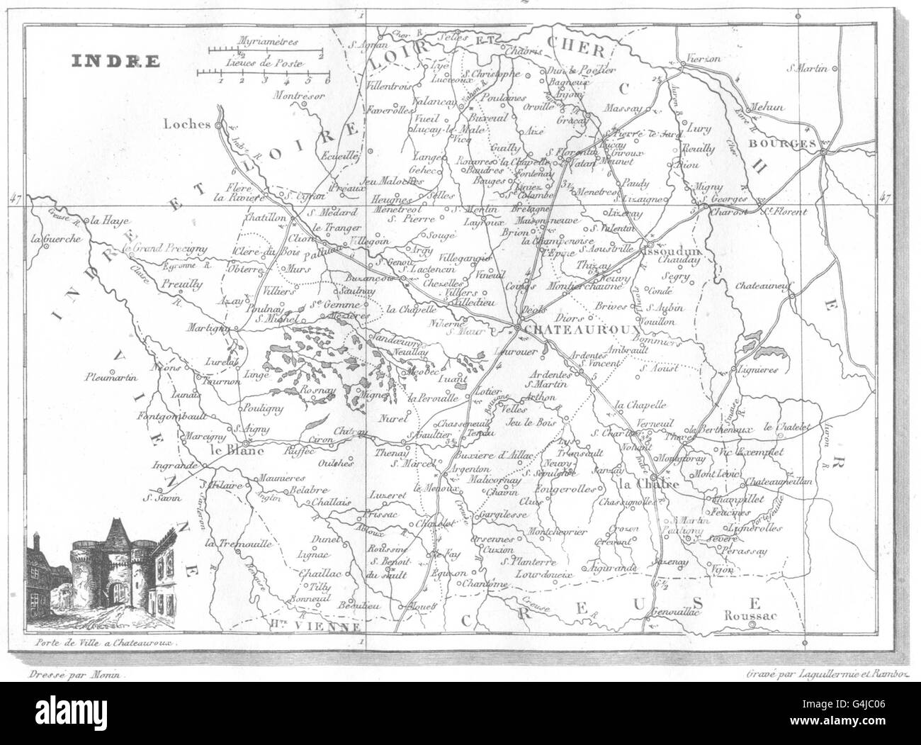Indre map hi-res stock photography and images - Alamy