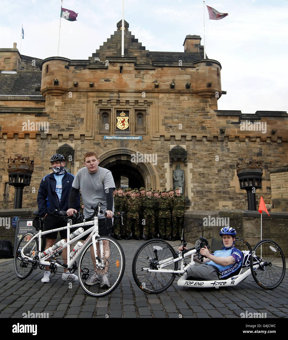 Rifleman Michael Swain (right) and Rifleman Paul Jacobs (2nd left) both ...