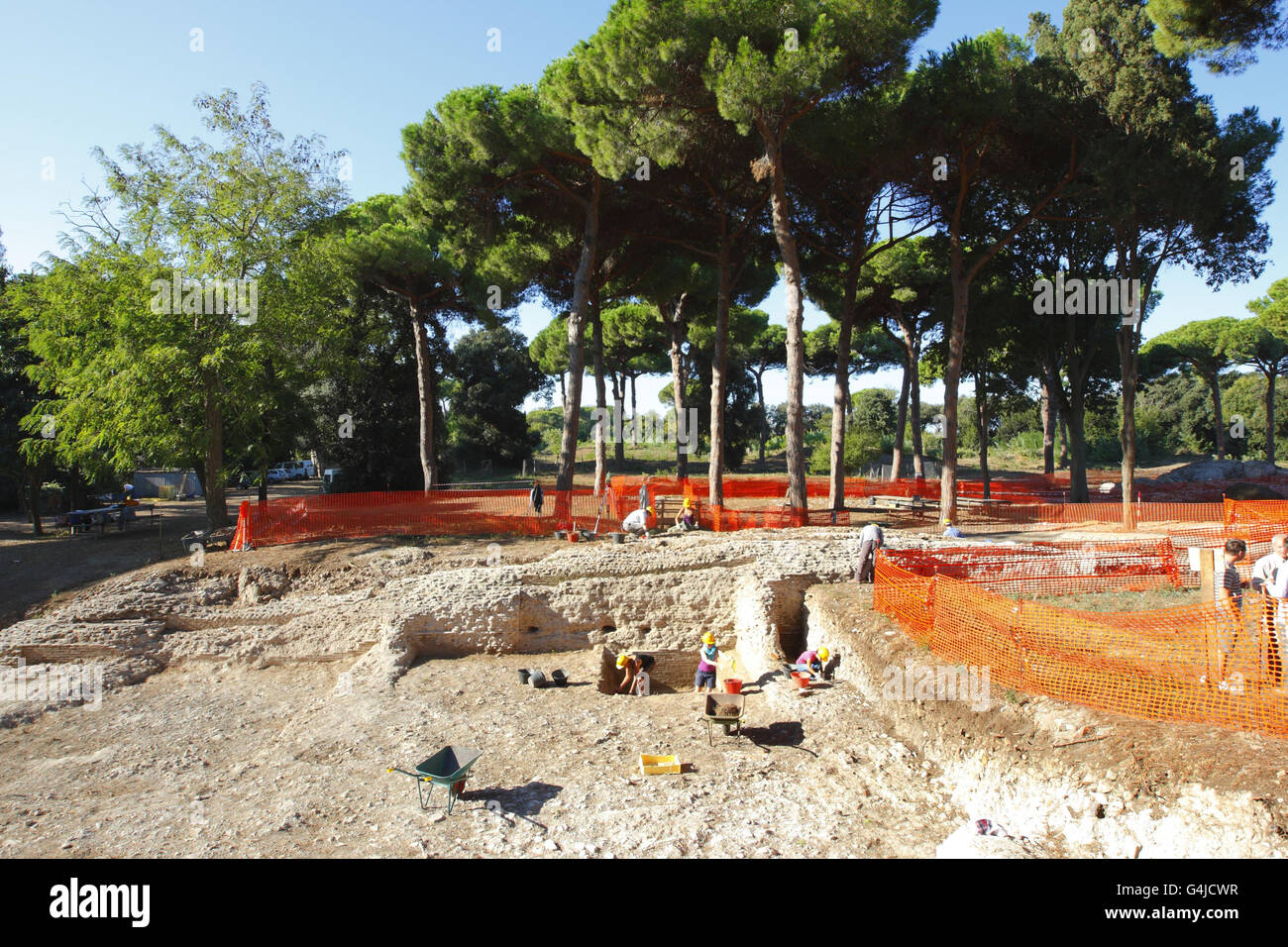 Roman shipyard uncovered in Italy Stock Photo - Alamy