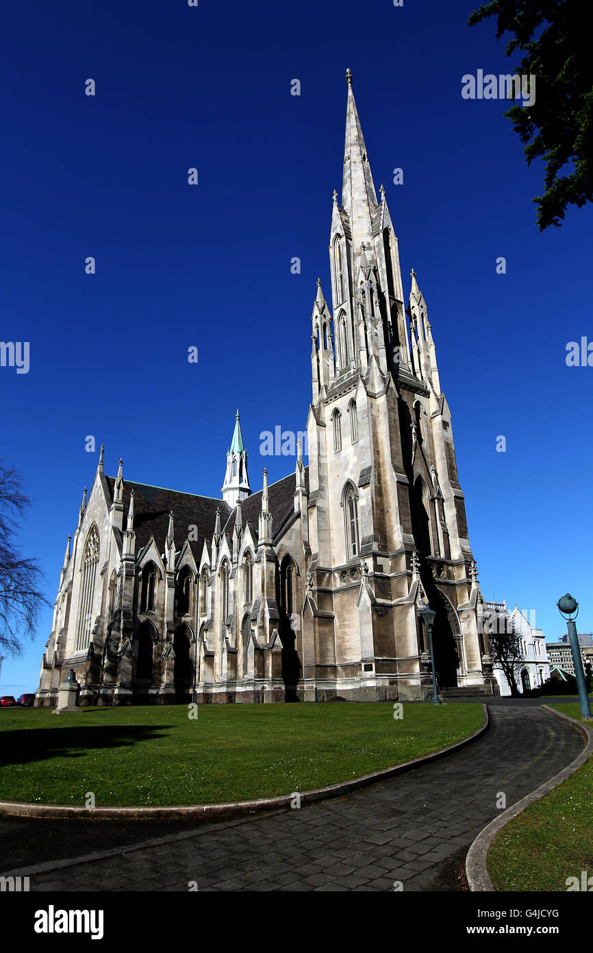 Dunedin Views - New Zealand. A general view of the First Church of ...