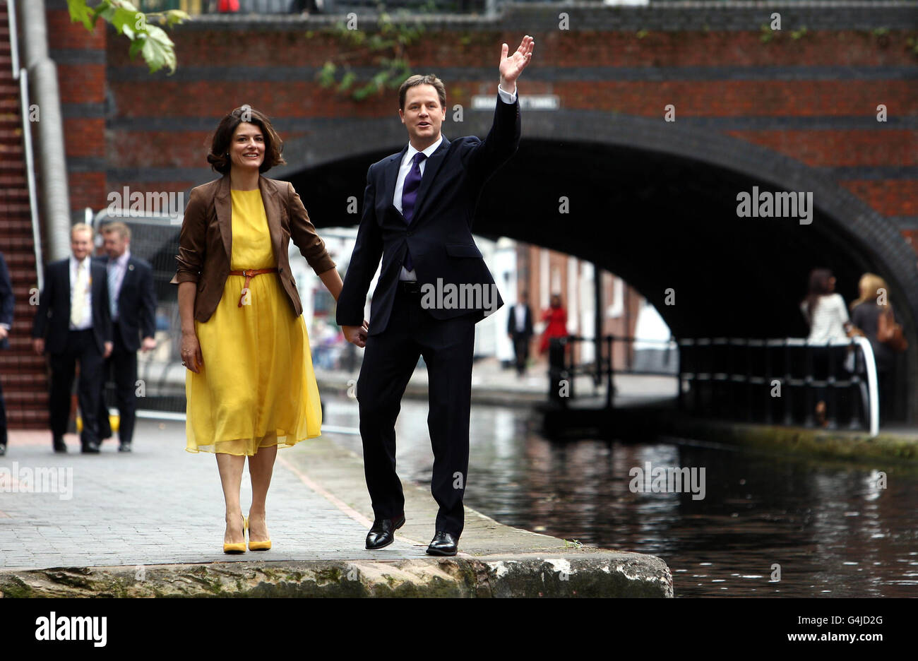 Deputy Prime Minister and Party Leader Nick Clegg and his wife Miriam ...