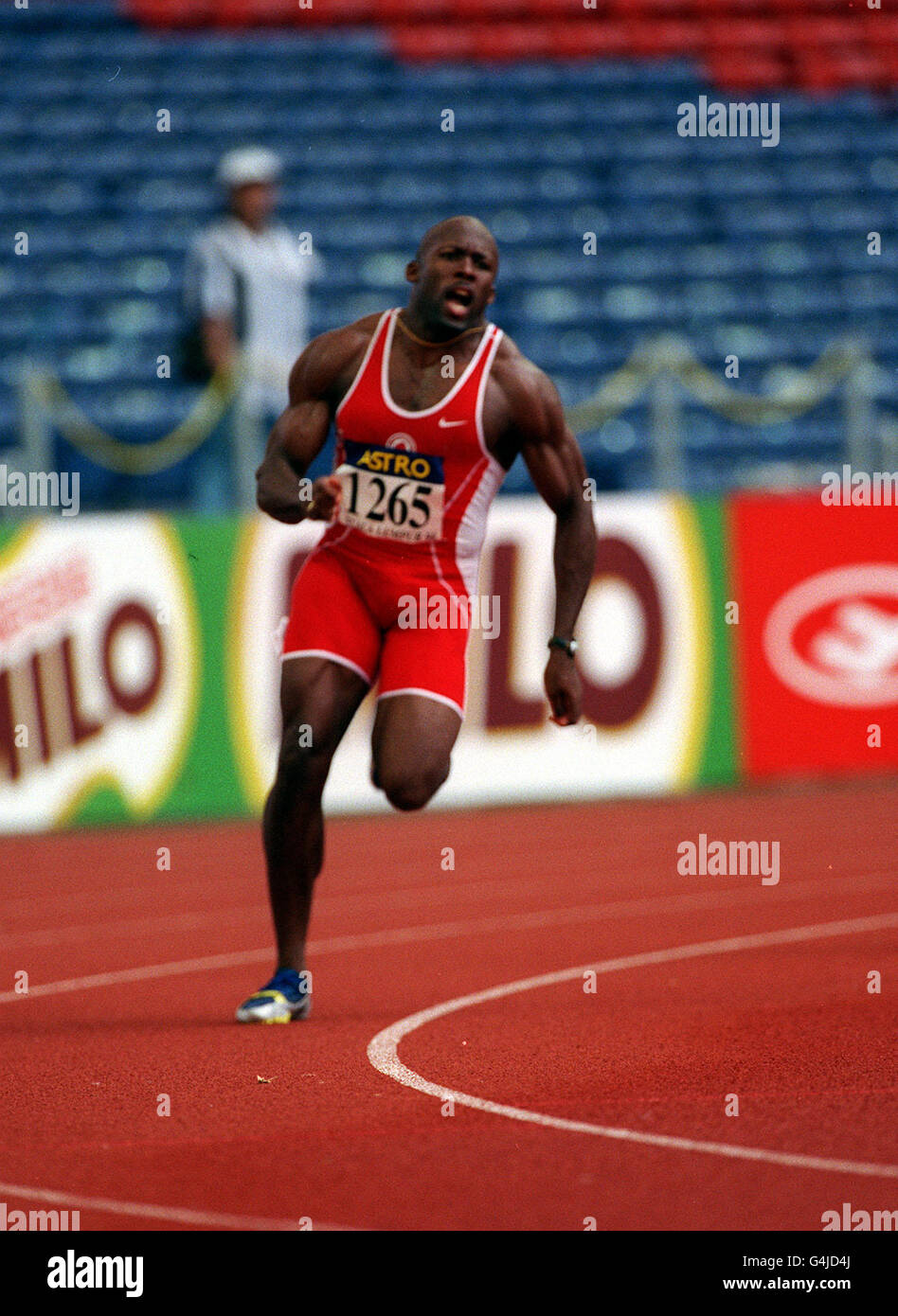 Regis/Games. John Regis competes for England in the Men's 200 metres at ...
