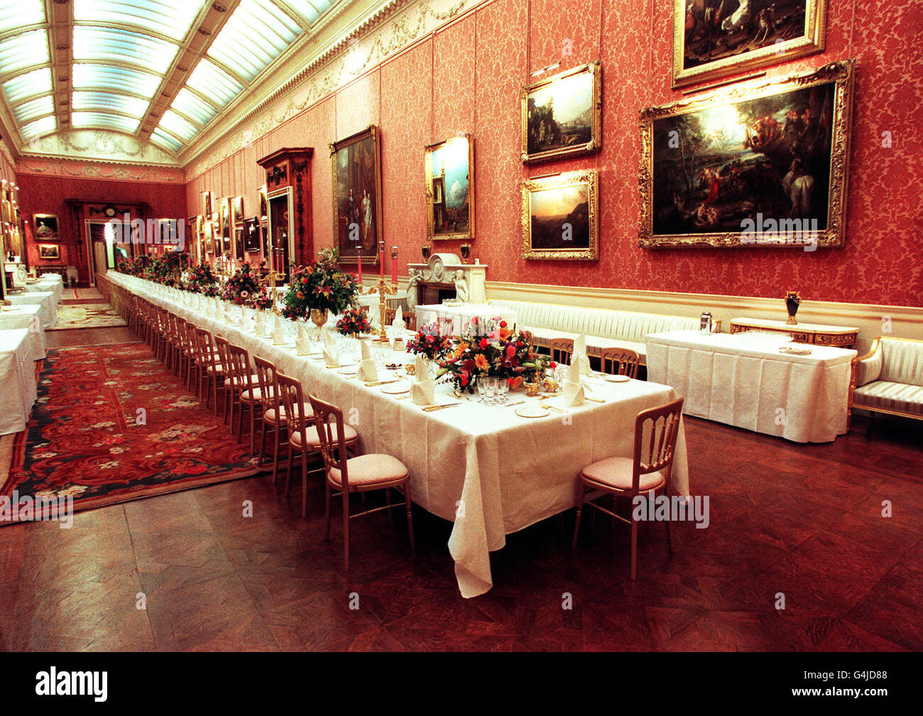 Table laid for palace reception Stock Photo - Alamy
