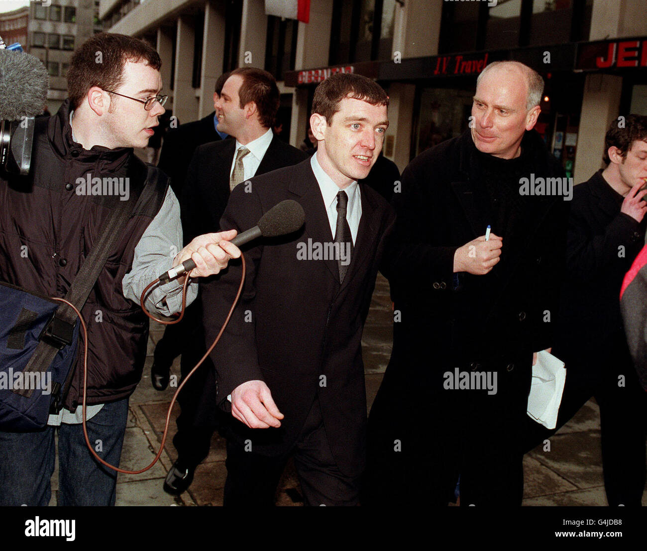 McCarroll celebrates settlement Stock Photo - Alamy