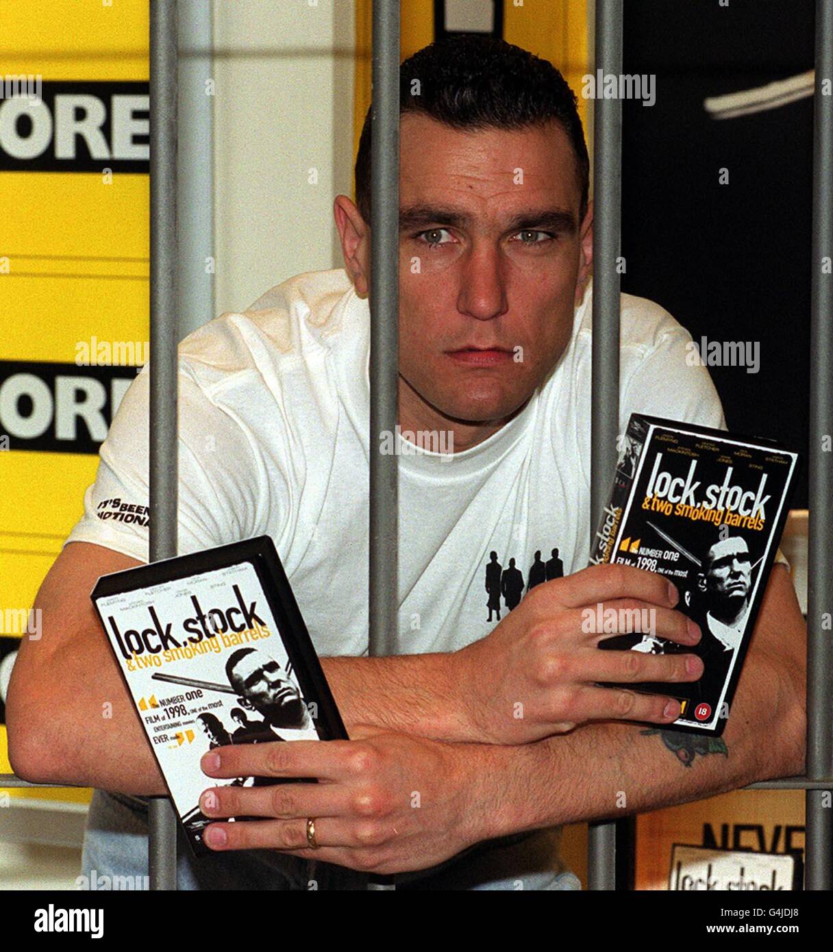 Former soccer hardman turned actor vinnie jones behind bars hi-res ...