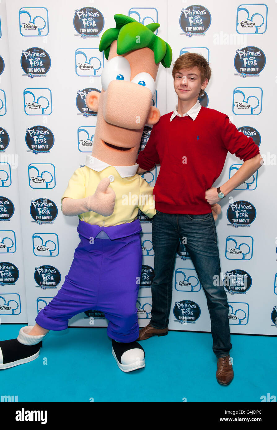 Voice talent Thomas Sangster attending the UK premiere of Disney's ...