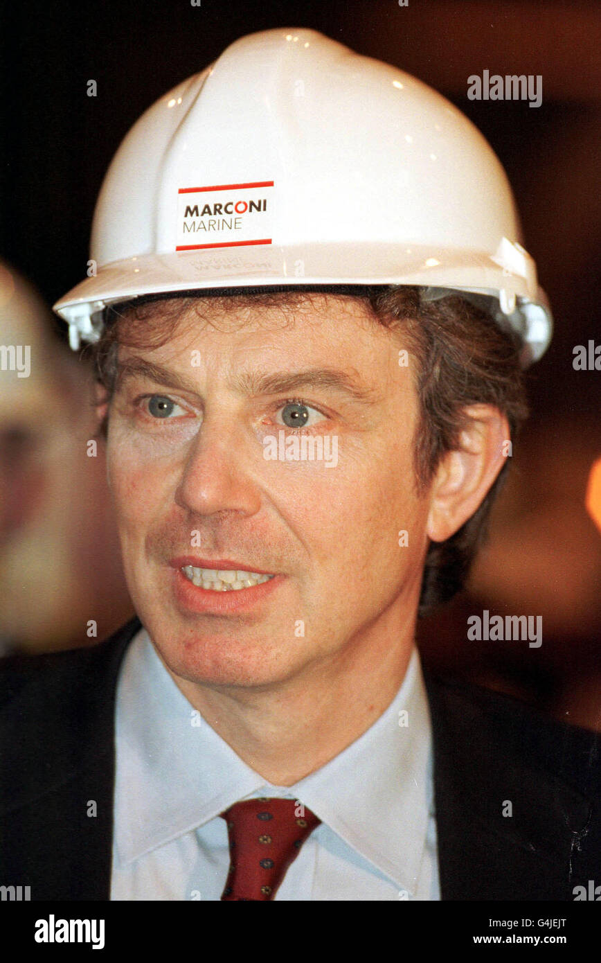 Prime Minister Tony Blair during his visit to the Marconi Marine ...