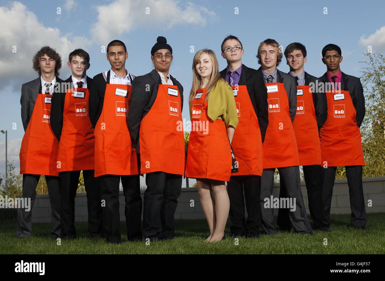 L-R Mark Buckley 17 from Ringwood , Josh Watson 17 from Durham, Yahya ...