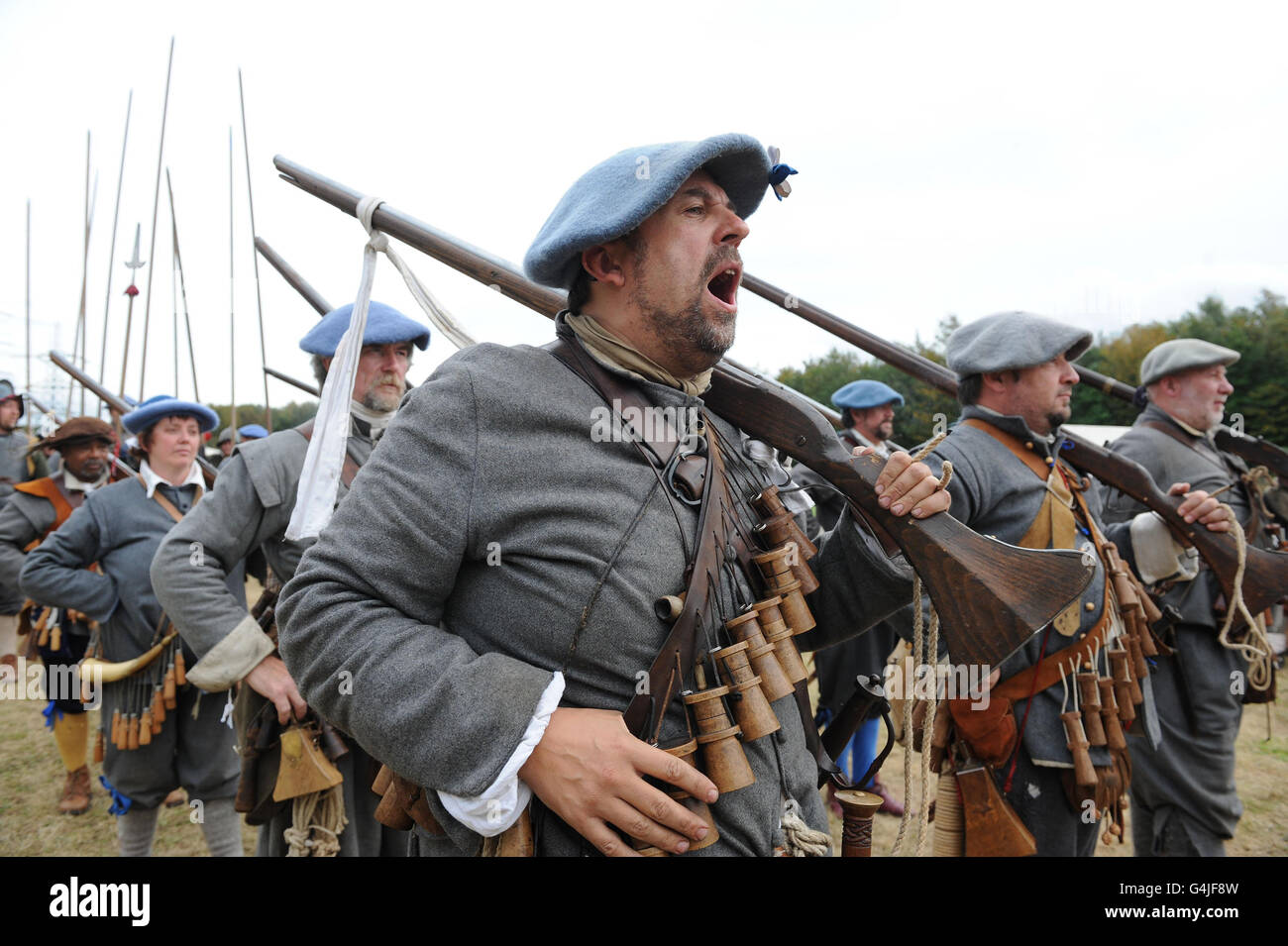 Re enactment of the battle of newburn hi-res stock photography and ...