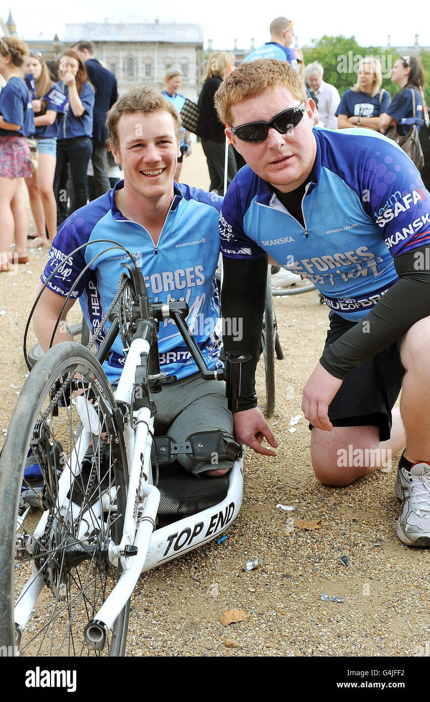 Michael Swain who lost both legs with Paul Jacobs (right) who lost his ...