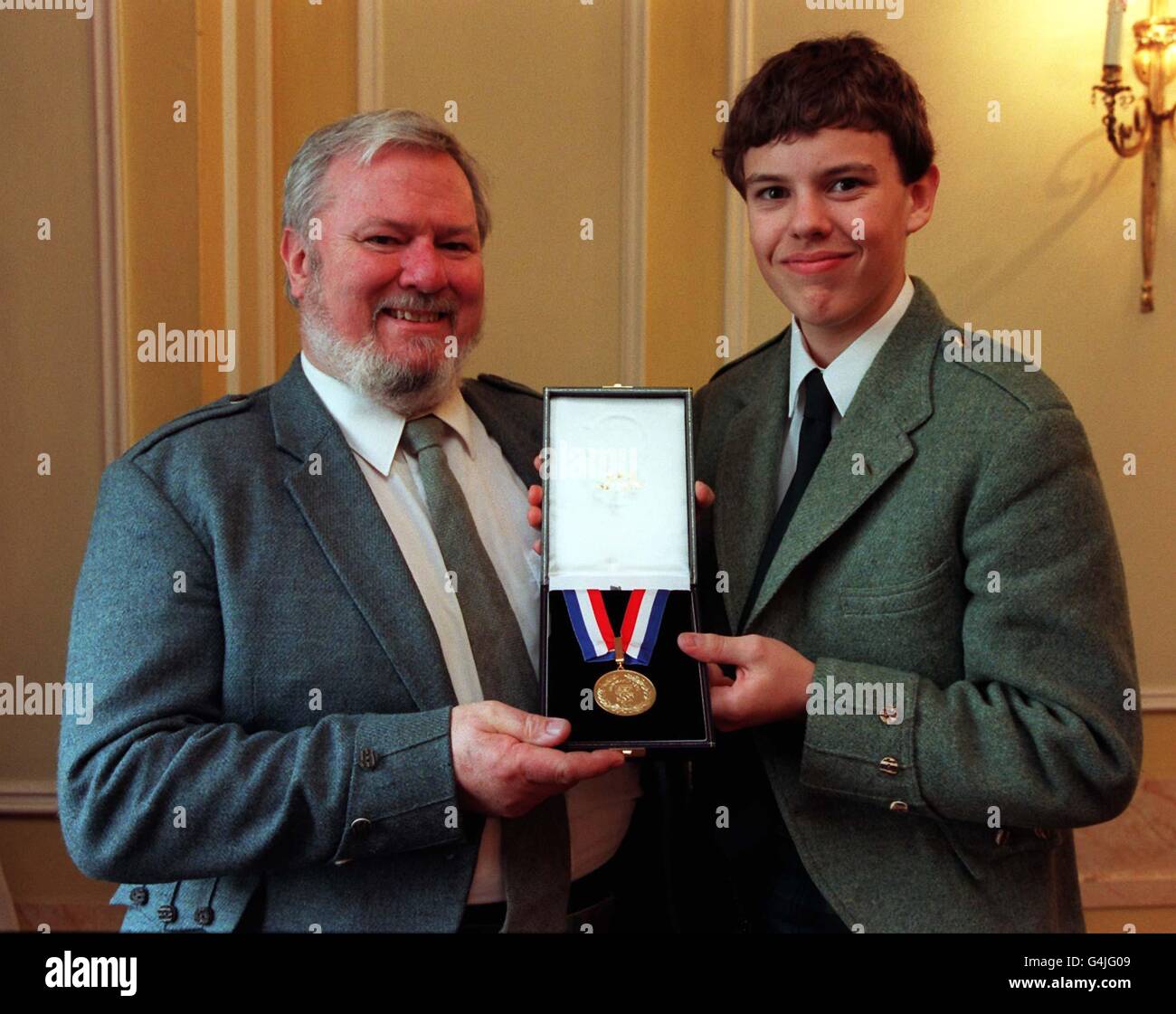 Ronnie Dunn (54), from Nethybridge in Scotland, with his son Ross (14 ...