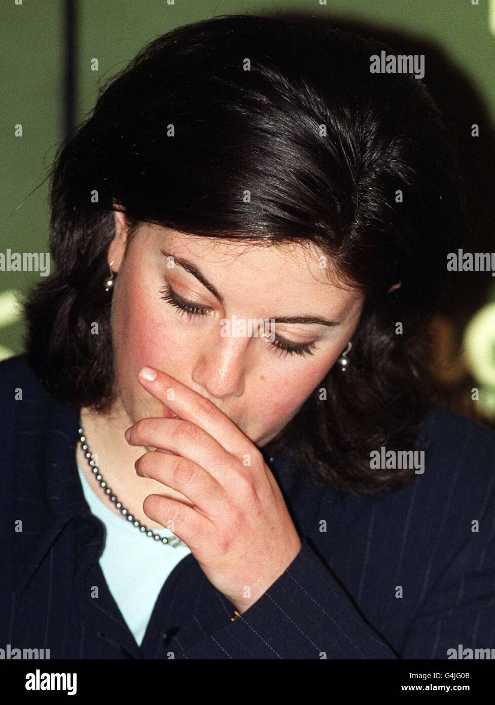 Monica Lewinsky in Harrods department store in Knightsbridge, London ...