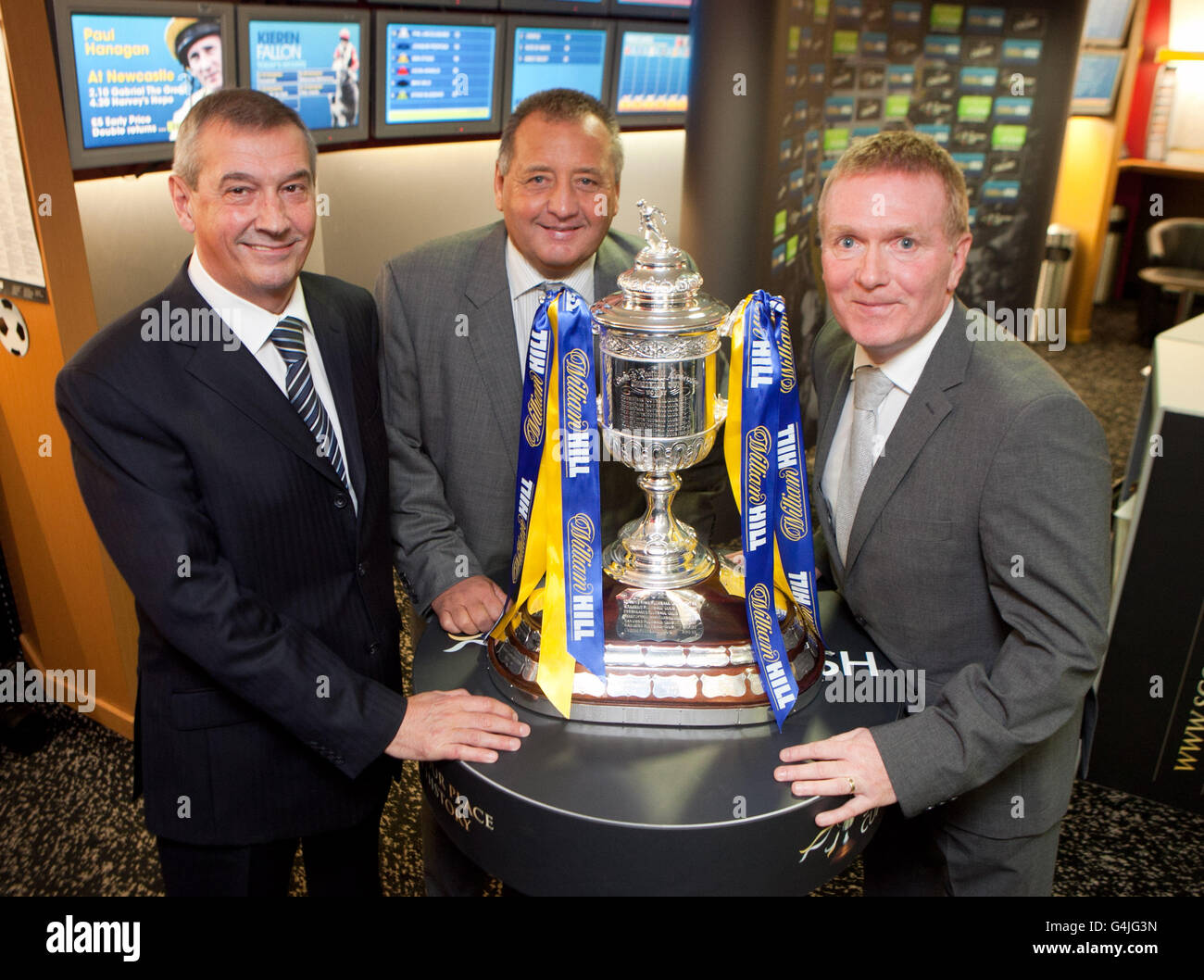 Scottish FA President Campbell Ogilvie is joined by former Kilmarnock ...