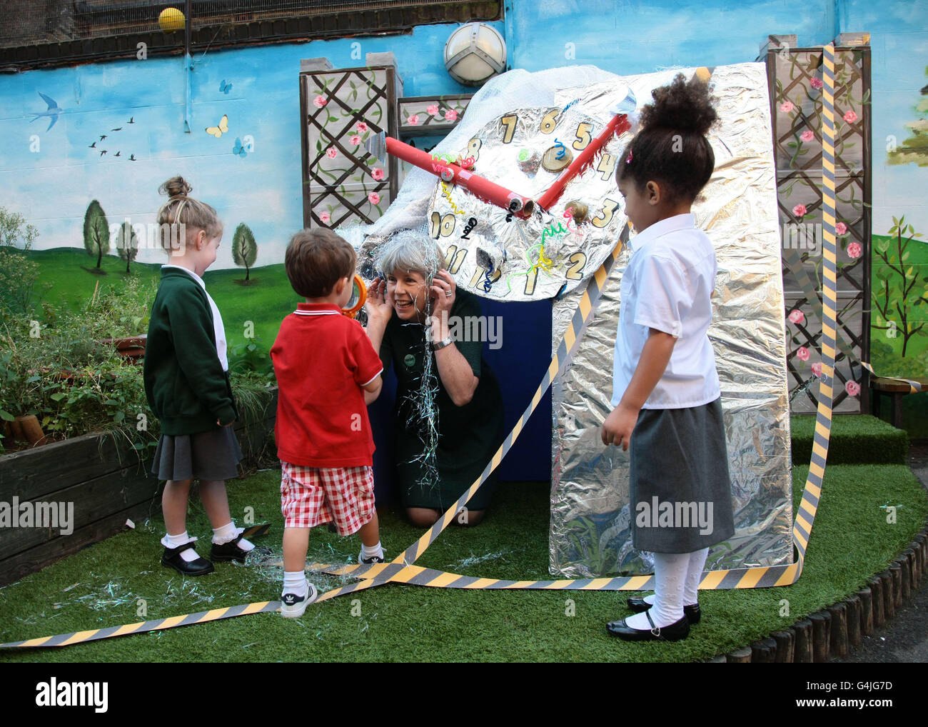 Jean Gross, Communication Champion for children, acts as an alien with ...