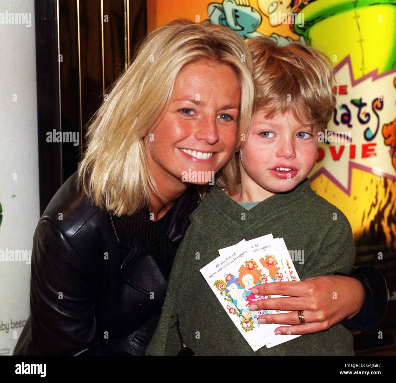 Ulrika Jonsson with her son Cameron, aged 4, at the European Charity ...