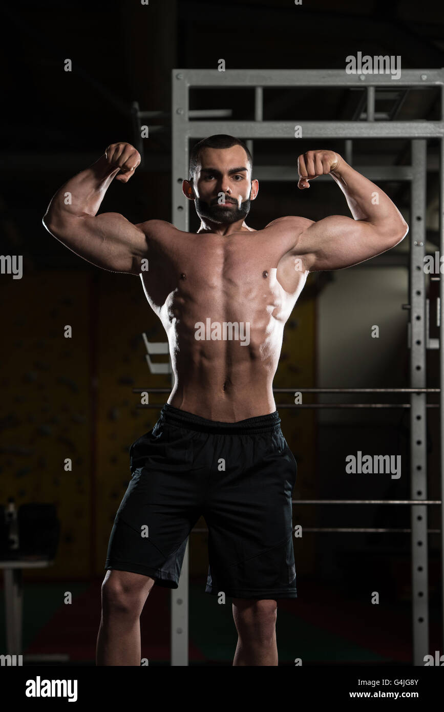 Front double biceps hi-res stock photography and images - Alamy