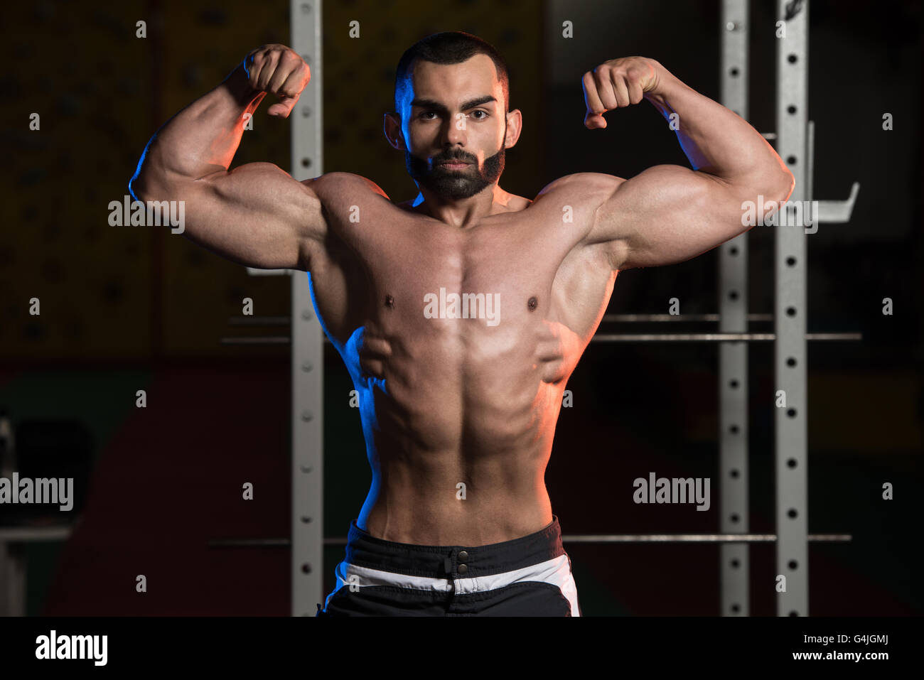 Front double biceps hi-res stock photography and images - Alamy