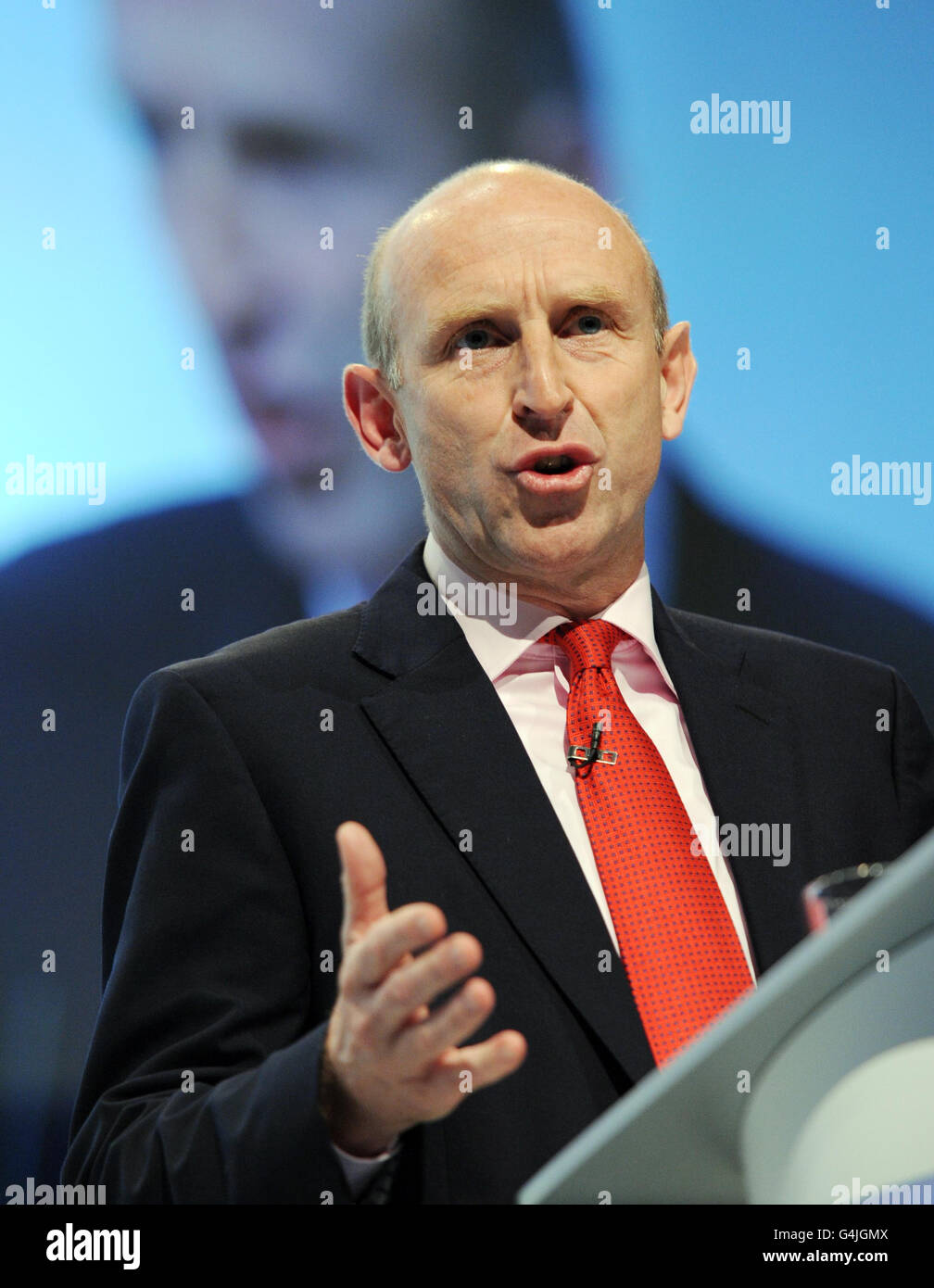 Shadow health secretary John Healey addresses the Labour Party ...