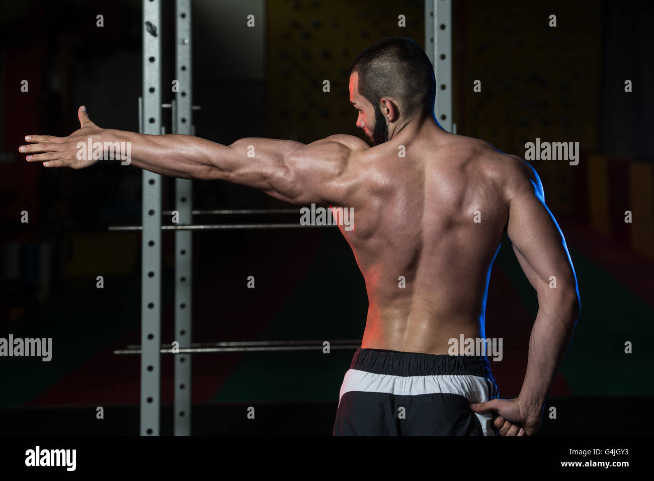 Bodybuilder pose bicep one arm hi-res stock photography and images - Alamy