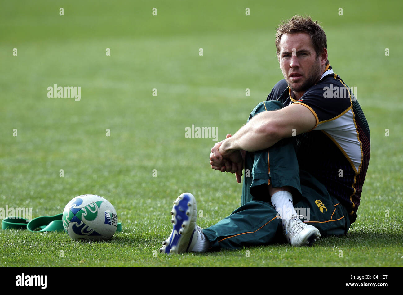 South Africa's Butch James during the captain's run at North Shore ...