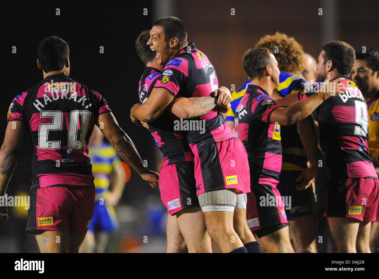 Celebrating victory sport rugby league hi-res stock photography and ...