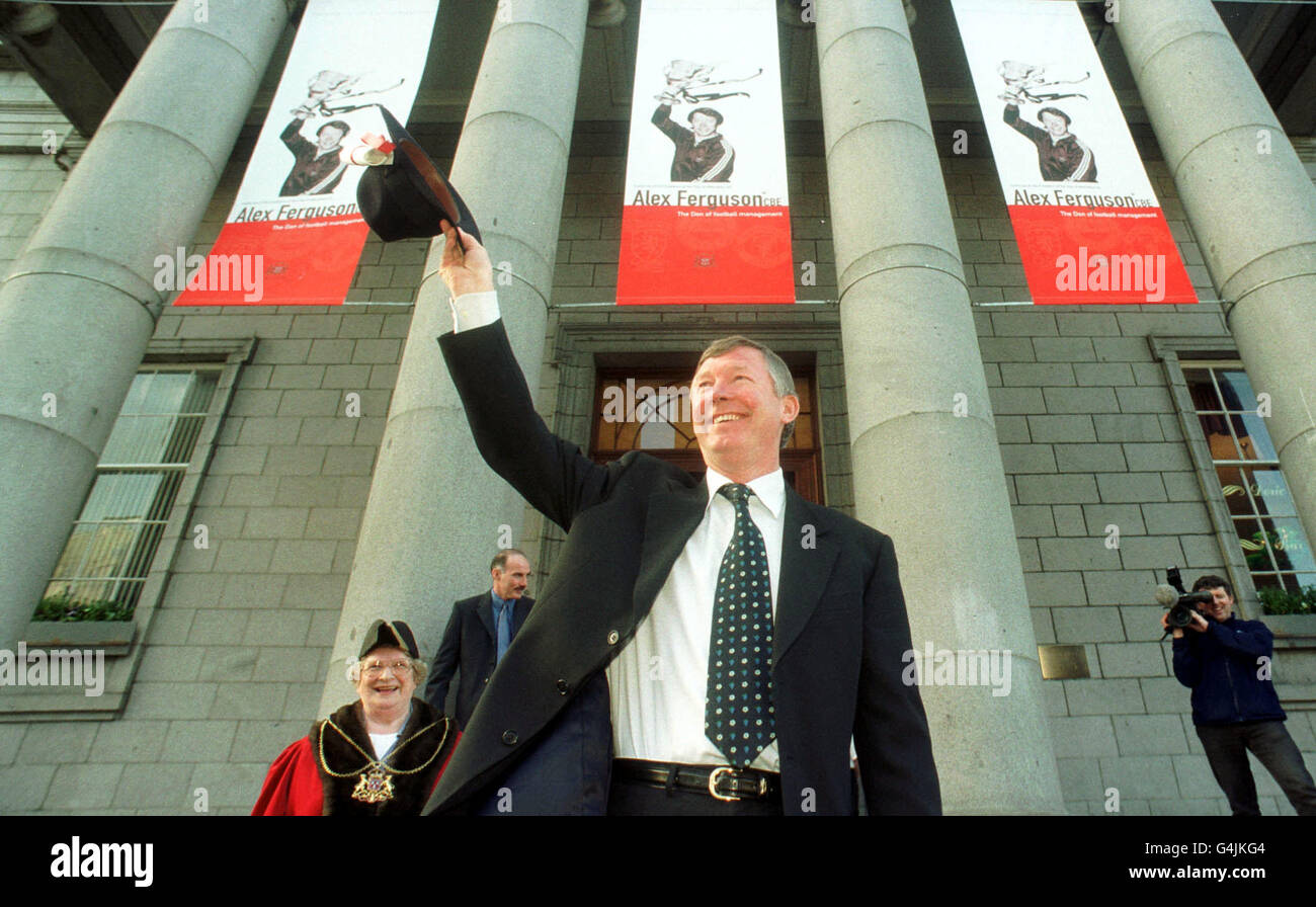 Manchester United and former Aberdeen manager Alex Ferguson CBE raises ...