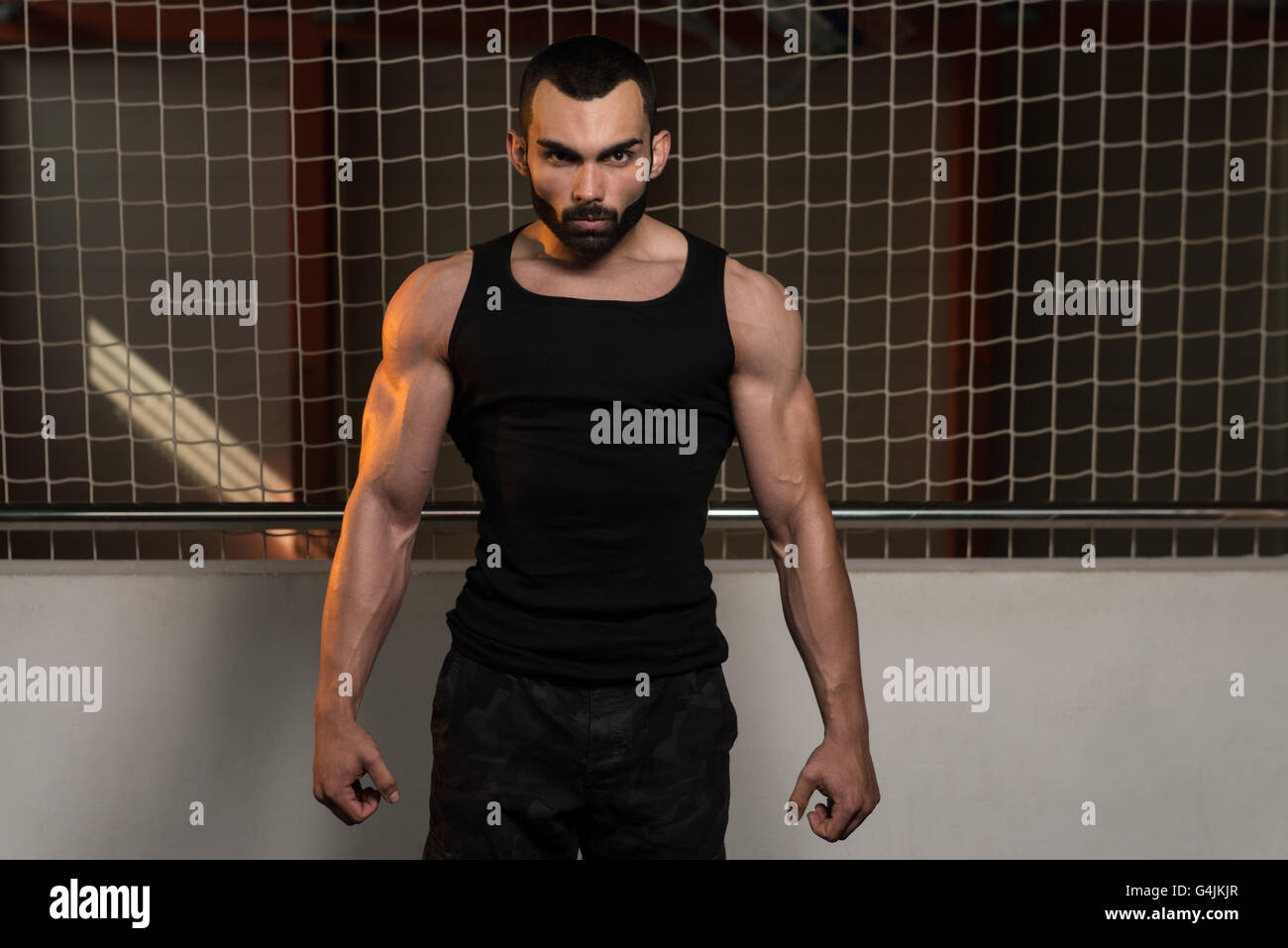 Tank man muscles beard hi-res stock photography and images - Alamy