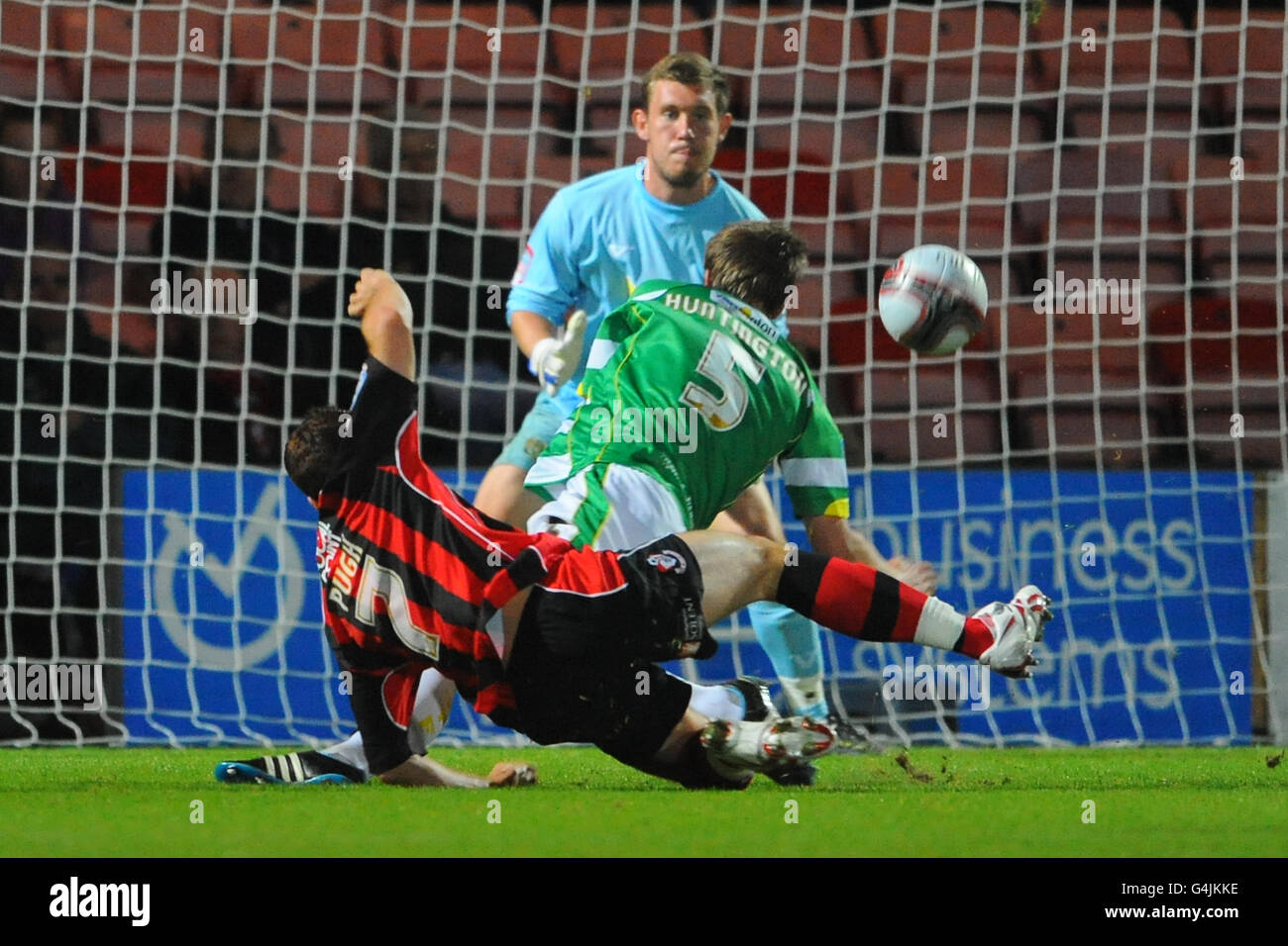 AFC Bournemouth's Marc Pugh scores the opening goal of the game Stock ...