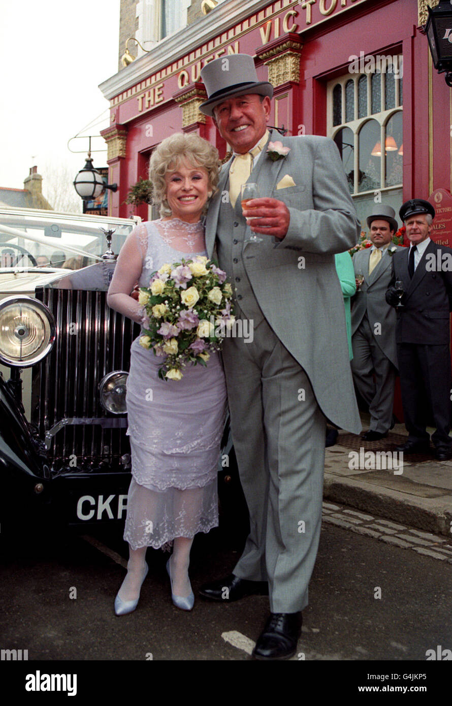 EastEnders stars Barbara Windsor (who plays the bride 'Peggy Mitchell ...