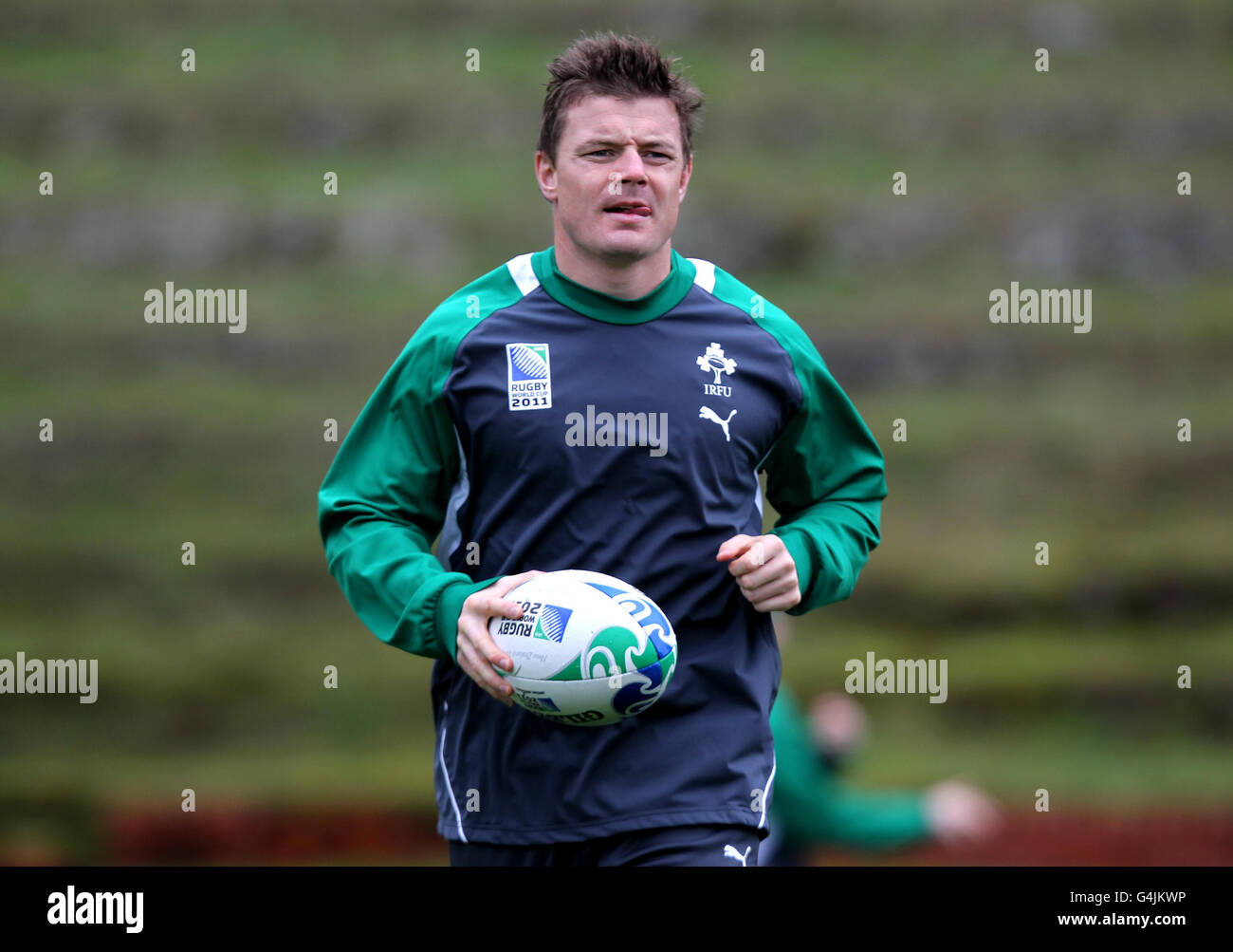 Brian O'Driscoll during a training session at Rugby League Park ...