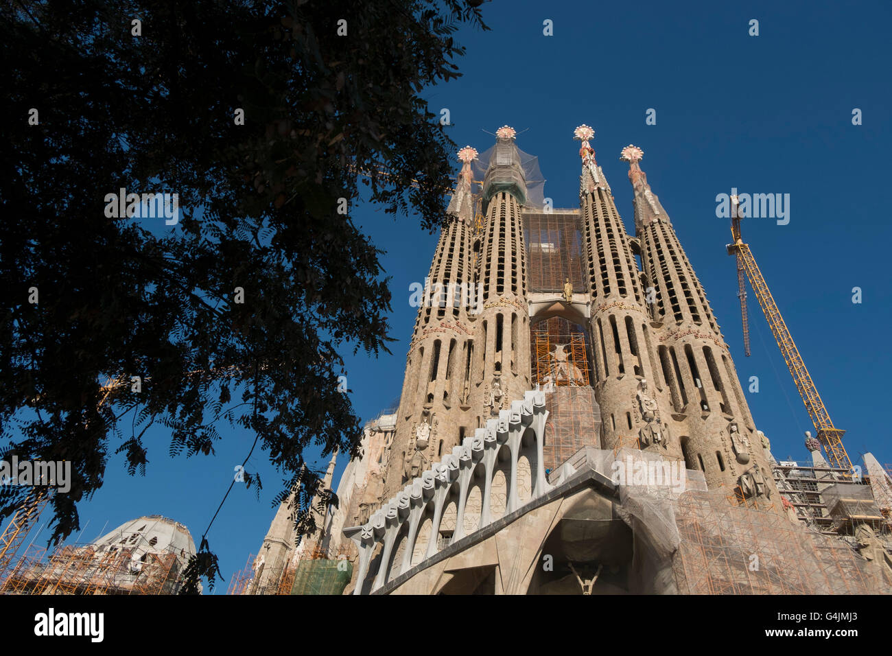 The famous Gaudi Sagrada Familia in Barcelona, Spain, is a UNESCO World ...