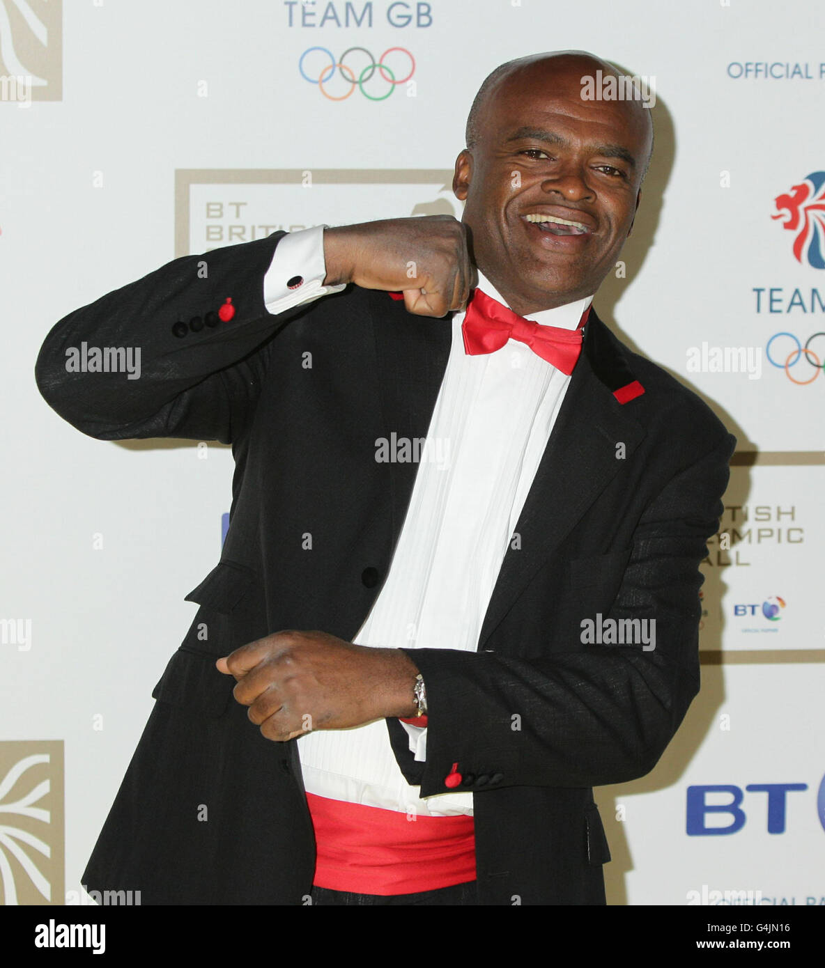 British Olympic Ball 2011 - London. Kriss Akabusi arriving for the BT ...