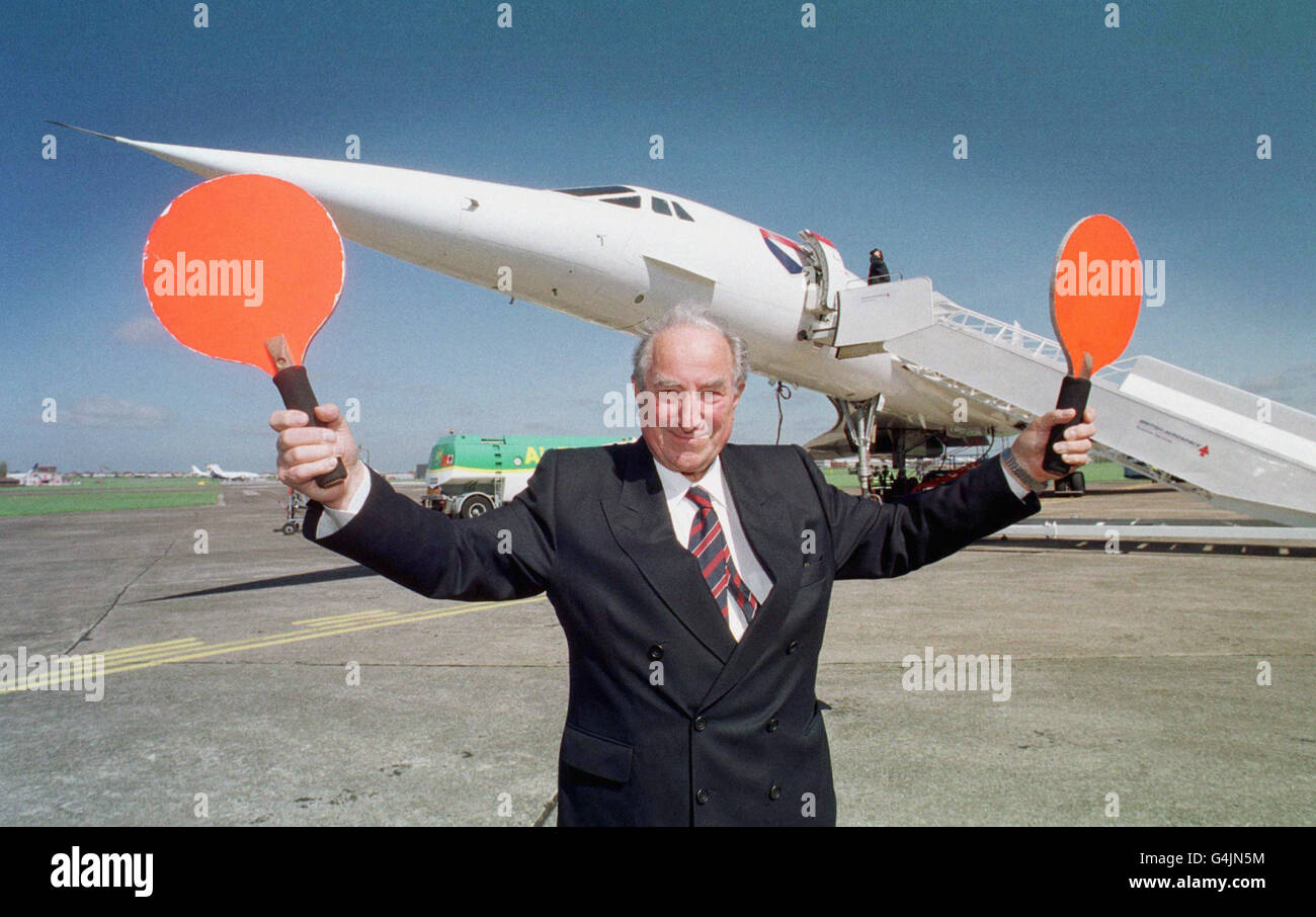 Concorde test pilot anniversary Stock Photo - Alamy