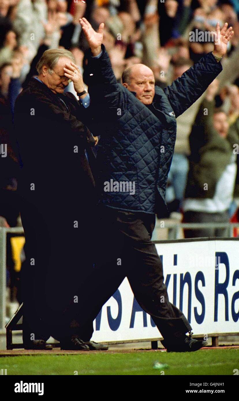 While nottingham forest manager ron atkinson feels despair hi-res stock ...