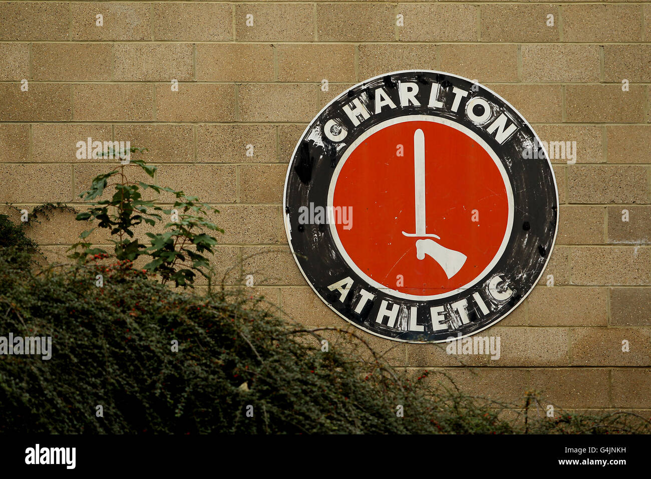 A general view of the club badge at the valley hi-res stock photography ...