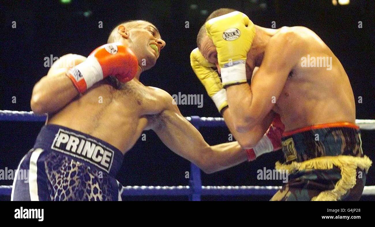 WBO Featherweight Champion Prince Naseem Hamed lands punch on ...