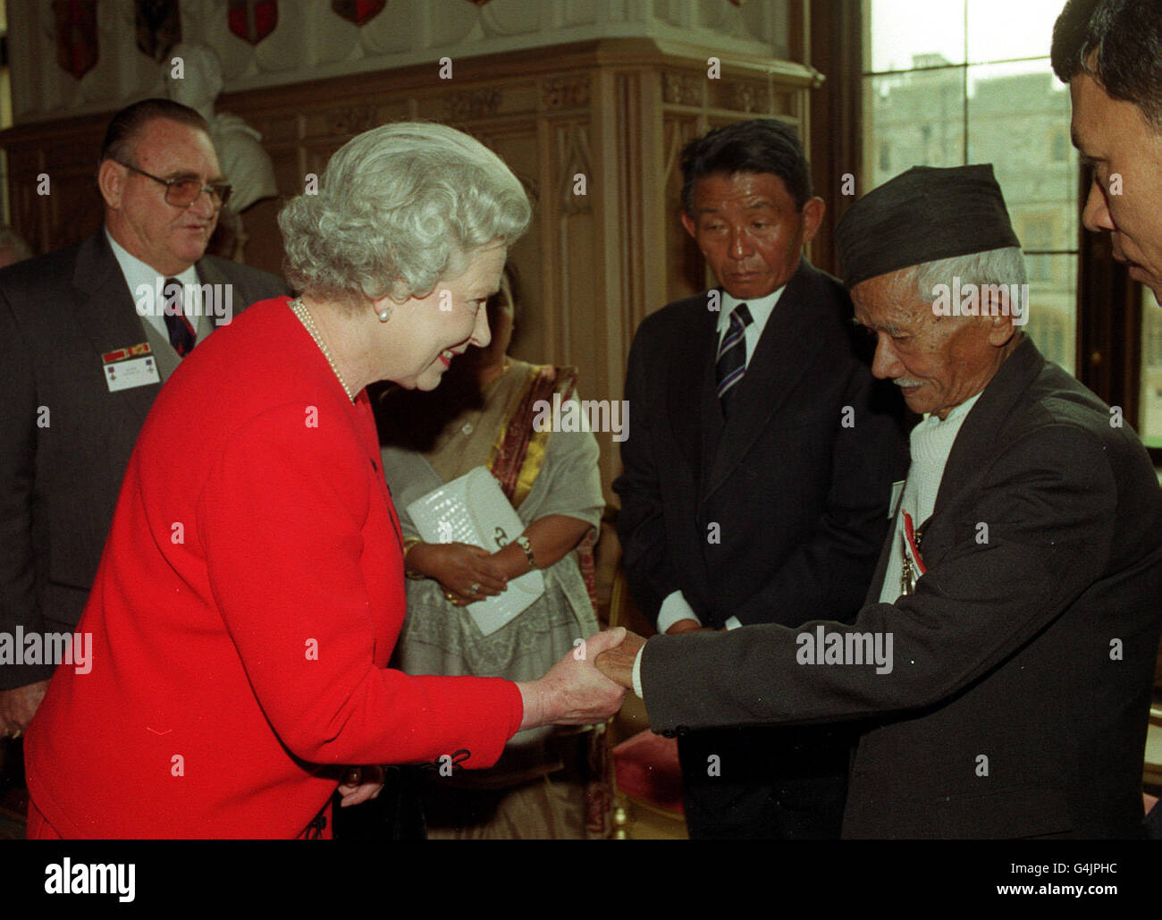 QUEEN/VICTORIA CROSS. The Queen at Windsor Castle, where she welcomed ...