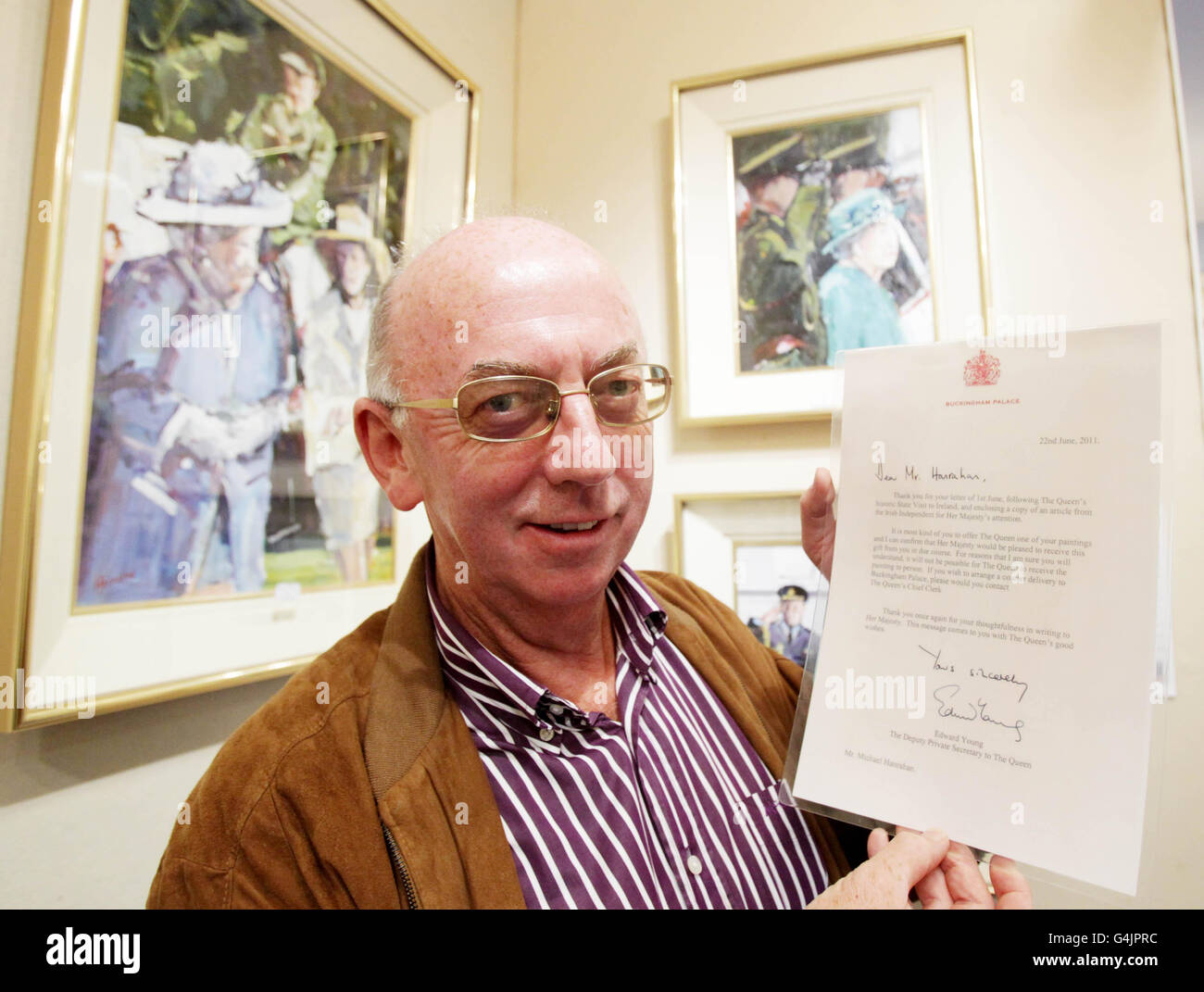 Artist Michael Hanrahan from Co. Clare, with an acceptance letter from ...