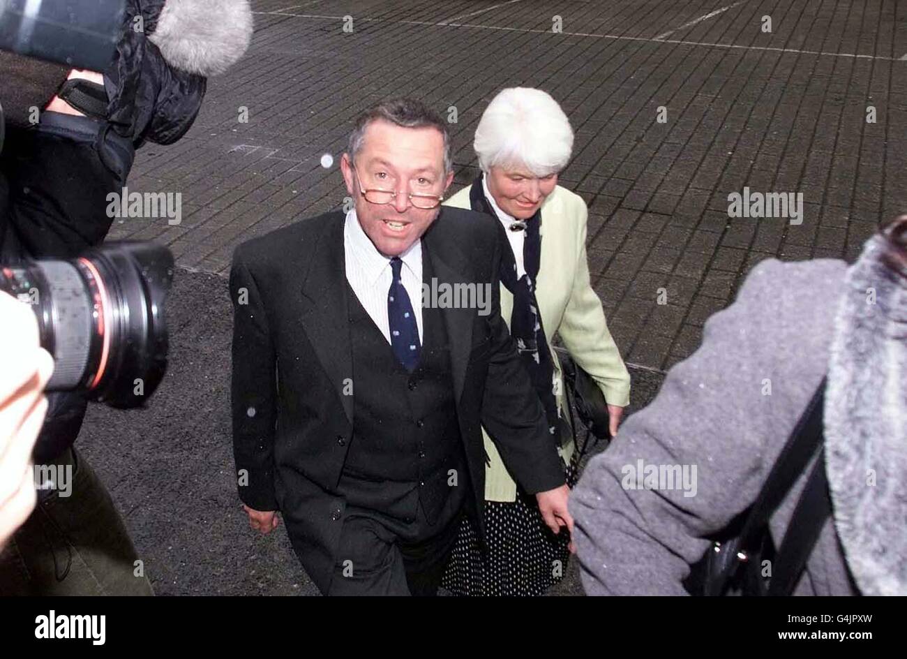 Dr David Moor arrives at Moot Hall Court, Newcastle with his wife ...