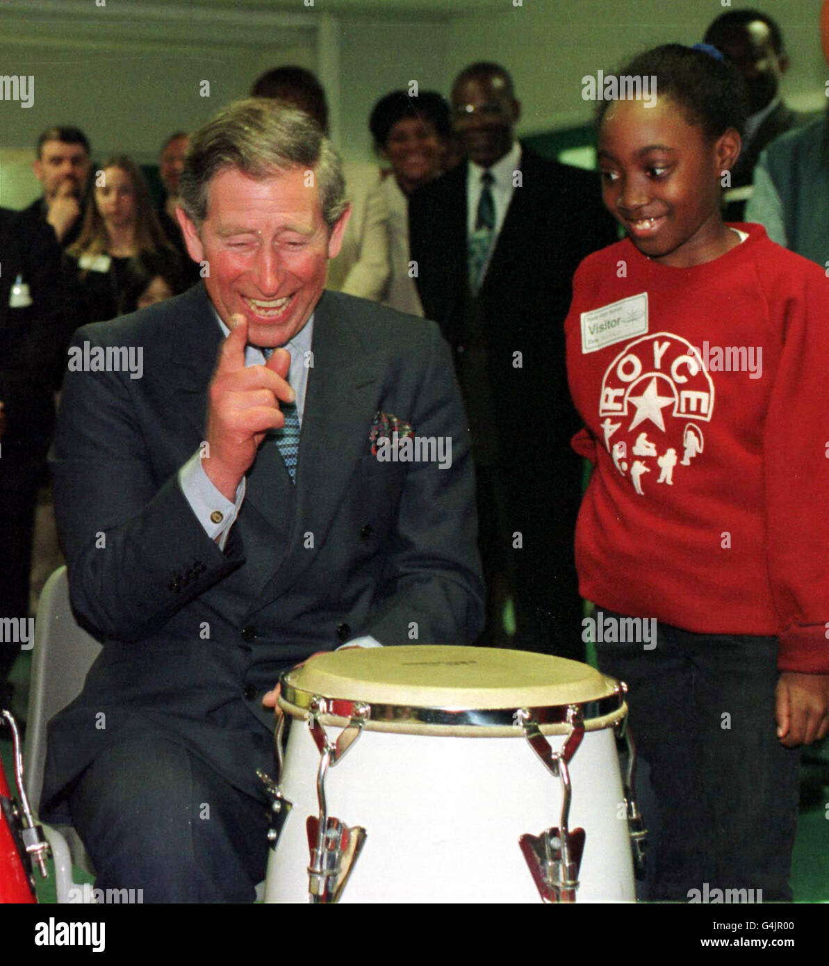 Prince & drum/laughing Stock Photo - Alamy