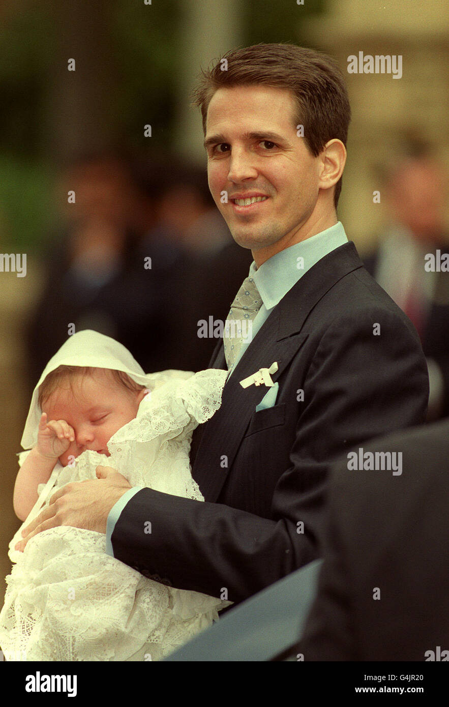 Greek prince with baby son Stock Photo - Alamy