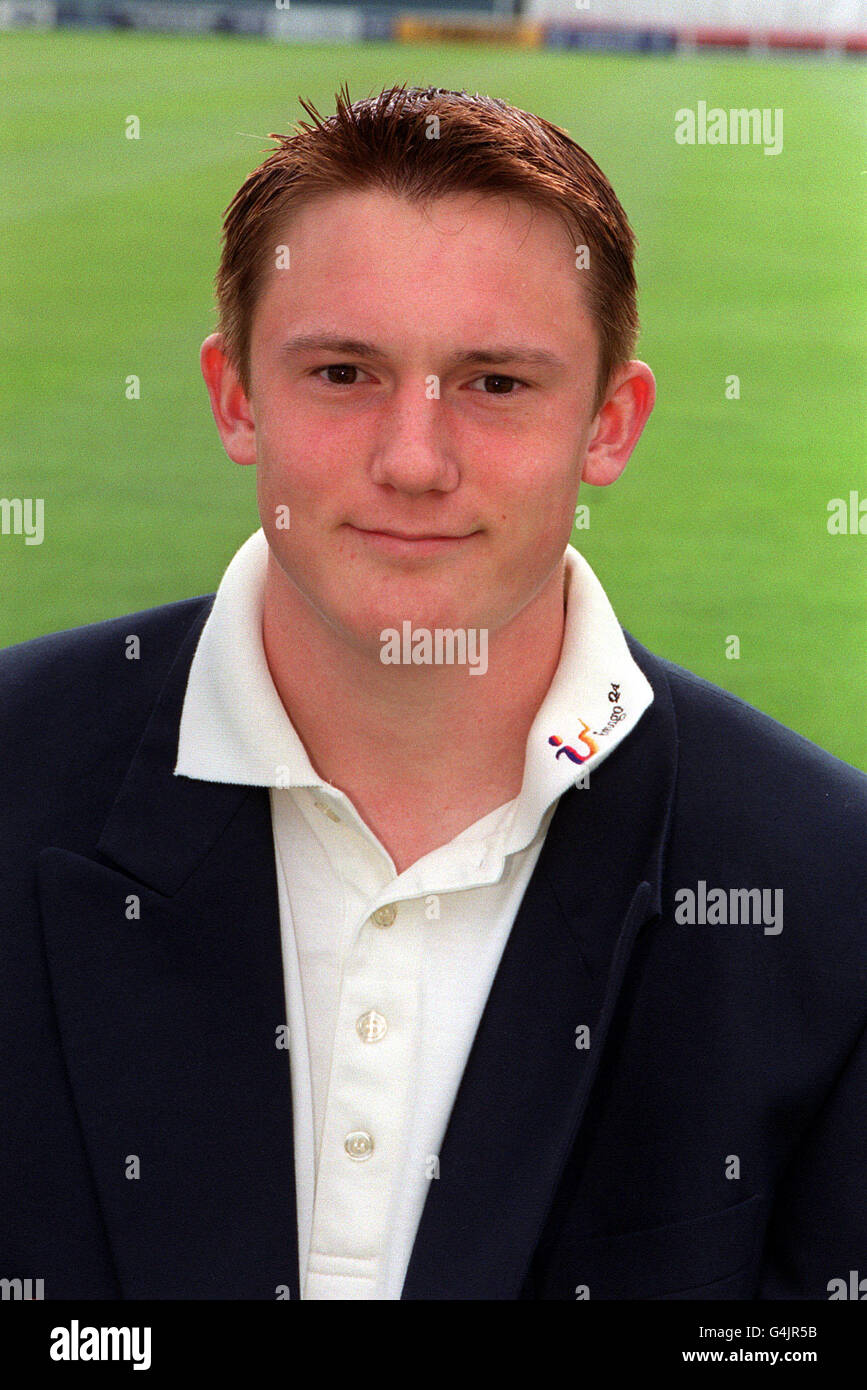 Justin Bishop, a member of the Essex County Cricket Team Stock Photo ...
