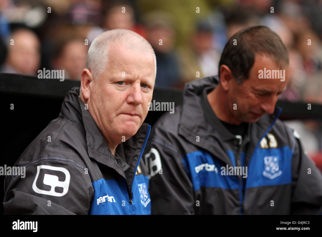 Tranmere Rovers manager Les Parry (left) and assistant manager Kevin ...
