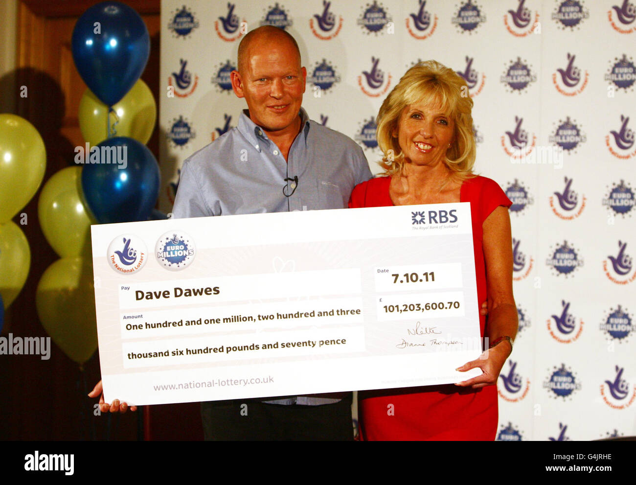 Dave and Angela Dawes from Wisbech, Cambridgeshire, during a press ...