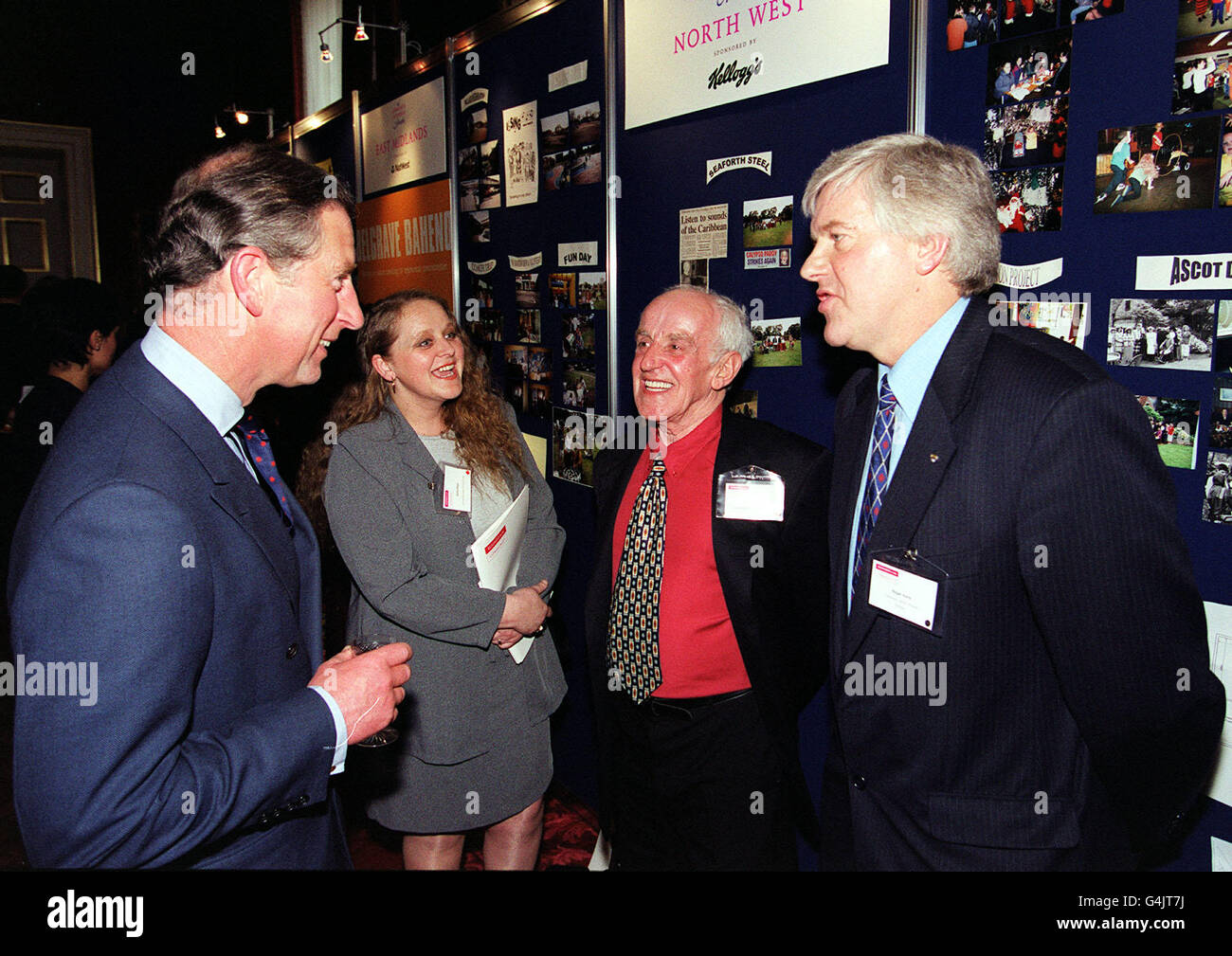 The Prince of Wales with Dyliss Prout (L) William Hogan (C) and Roger ...